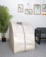 China Smartmak Oversized Infrared Portable One Person Sauna Set With Heating Foot Pad for sale