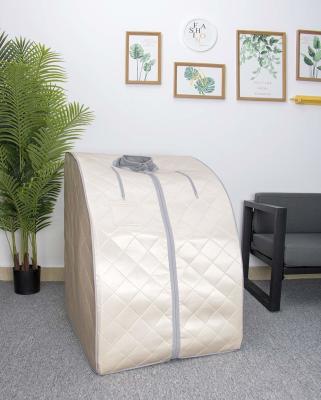 China Smartmak Oversized Infrared Portable One Person Sauna Set With Heating Foot Pad for sale