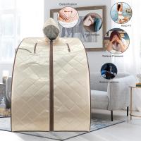 China Portable One Person Sauna Set Full Body Home SPA Box With Heating Foot Pad for sale