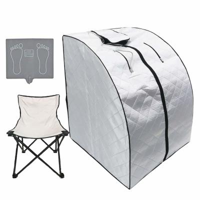 China Oversized Infrared Sauna Individually Heated Foot Pad & Foldable Chair For Relaxation for sale