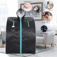 China 1 Person Size Full Body Home Spa Portable Infrared Sauna With Hat for sale