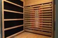 China Luxury Solid Wood Canadian Hemlock 1 Person Home Infrared Sauna Wooden Small for sale