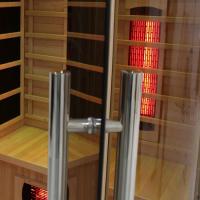 China Deluxe Solid Wood Full Spectrum And Carbon Heater 2 Person Infrared Sauna Indoor for sale