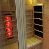 China Deluxe Solid Wood Full Spectrum And Carbon Heater 2 Person Infrared Sauna Indoor for sale