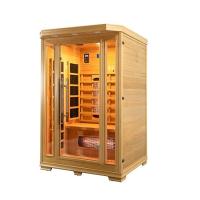 China Wooden Indoor 1750W 2 Person Infrared Sauna Low EMF for sale