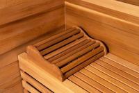China Outdoor Gorgeous Hemlock Cedar Wood 5 - 6 Persons Steam Sauna With Roof for sale