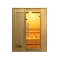 China Home Small Wooden Traditonal Steam 2 Person Sauna With 3KW Electric Stove for sale