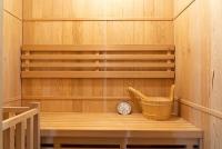 China Home Small Wooden Traditonal Steam 2 Person Sauna With 3KW Electric Stove for sale