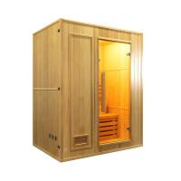 China Home Small Wooden Traditonal Steam 2 Person Sauna With 3KW Electric Stove for sale