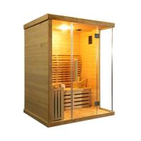 China Solid Wood Indoor 3KW Family Steam Sauna Room 3 Person for sale
