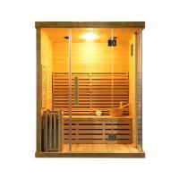 China Solid Wood Indoor 3KW Family Steam Sauna Room 3 Person for sale