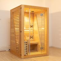 China Indoor 3KW Hemlock Wood Traditional Steam 2 Person Sauna Room Luxurious for sale