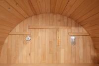 China Large Solid Wood Traditional Steam Outdoor Barrel Sauna With 6KW Stove for sale