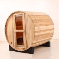 China 4.5KW Stove Heater 2 Person Dry Wet Steam Wooden Barrel Sauna Outdoor for sale