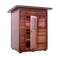 China Solid Wood Canadian Red Cedar Carbon Heater Far Infrared Outdoor Sauna ODM for sale