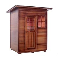 China Solid Wood Canadian Red Cedar Carbon Heater Far Infrared Outdoor Sauna ODM for sale