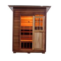 China Solid Wood Canadian Red Cedar Carbon Heater Far Infrared Outdoor Sauna ODM for sale
