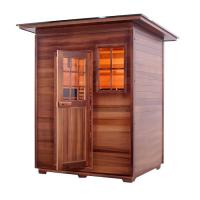 China Solid Wood Canadian Red Cedar Carbon Heater Far Infrared Outdoor Sauna ODM for sale