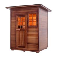 China Solid Wood Canadian Red Cedar Carbon Heater Far Infrared Outdoor Sauna ODM for sale