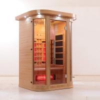 China 1750W Indoor Solid Wood Full Spectrum Infrared Home Sauna Room 2 Person for sale