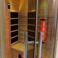 China 1750W Indoor Solid Wood Full Spectrum Infrared Home Sauna Room 2 Person for sale