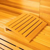 China Hemlock Outdoor Dry Sauna With Adjustable Ventilation System Bluetooth Music Tempered Glass Door for sale