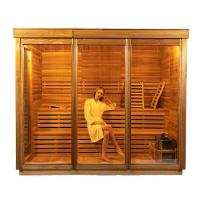 China OEM & ODM Wooden Outdoor Dry Sauna With 9KW Electric Stove for sale