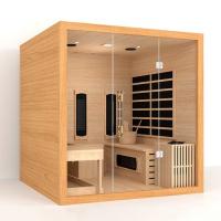 China Canadian Hemlock Indoor Wooden Hybrid Infrared Steam Sauna 2 - 3 Person for sale