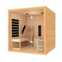 China Canadian Hemlock Indoor Wooden Hybrid Infrared Steam Sauna 2 - 3 Person for sale