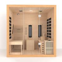 China Canadian Hemlock Indoor Wooden Hybrid Infrared Steam Sauna 2 - 3 Person for sale