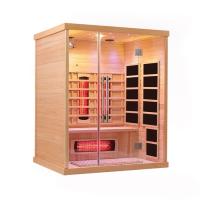 China 100-178kg Smatmak Transparent Tempered Glass Far Infrared Sauna Comfort And Safety for sale