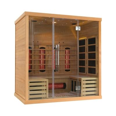 China High Tech Health Digital Controller Far Infrared Sauna Room 2700W 4 Person for sale