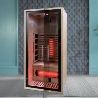 China 1 Person Size Low EMF Infrared Sauna With 8mm Tempered Glass Door for sale