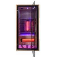 China 1 Person Size Low EMF Infrared Sauna With 8mm Tempered Glass Door for sale