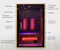 China Canadian Hemlock / Red Cedar Material Low EMF Infrared Sauna 100 - 178kg Capacity for sale