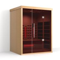 China Wood Color  Low EMF Infrared Sauna 1500*1200*1900mm With Reading Lamp for sale