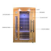 China Family Indoor Solid Wood Carbon Panel Heater Far Infrared Sauna Room For 2 Person for sale