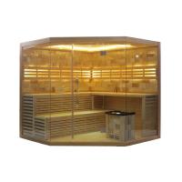 China Luxury Hemlock / Red Cedar Wood Indoor Steam Sauna Room For 6 Person for sale