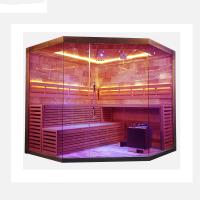 China Luxury Hemlock / Red Cedar Wood Indoor Steam Sauna Room For 6 Person for sale
