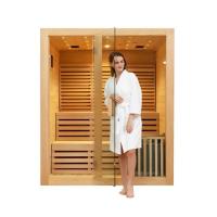 China Canadian Hemlock Wood Indoor Traditional Steam Sauna Room  4 Person For Home for sale