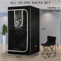 China 110-120V AC 60Hz Portable Steam Sauna With Transparent Windows And Waterproof Cloth for sale