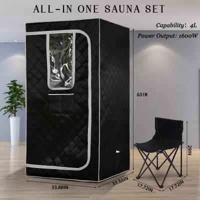 China 110-120V AC 60Hz Portable Steam Sauna With Transparent Windows And Waterproof Cloth for sale