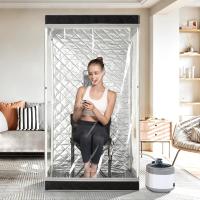 China Full View Black Waterproof Cloth Portable Steam Sauna With 4L Water Capacity for sale