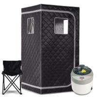 China 1500W 4L Full Body Home Portable Steam Sauna Set With Time Control 0 - 99 Minutes for sale