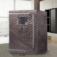 China Gray Full Size Portable Steam Sauna Home Spa Sauna With 4L Water Capacity for sale