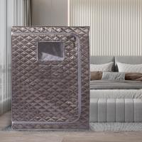 China Gray Full Size Portable Steam Sauna Home Spa Sauna With 4L Water Capacity for sale