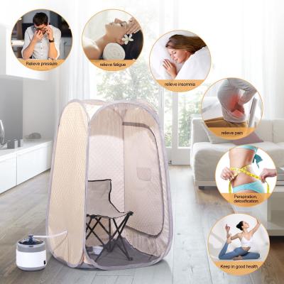 China Full Size Portable Steam Sauna Home Spa Indoor Portable Pop Up Sauna for sale