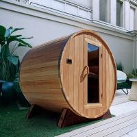 China Canadian Pine Wood Outdoor Barrel Traditional Steam Sauna Room 6000W for sale