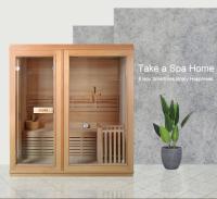 China Indoor Wood Steam Home Sauna Room 2 Person With Stove And Stone for sale
