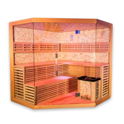China Luxury Traditional Home Sauna Room 5 - 6 Person Himalayan Salt Steam Sauna Room for sale